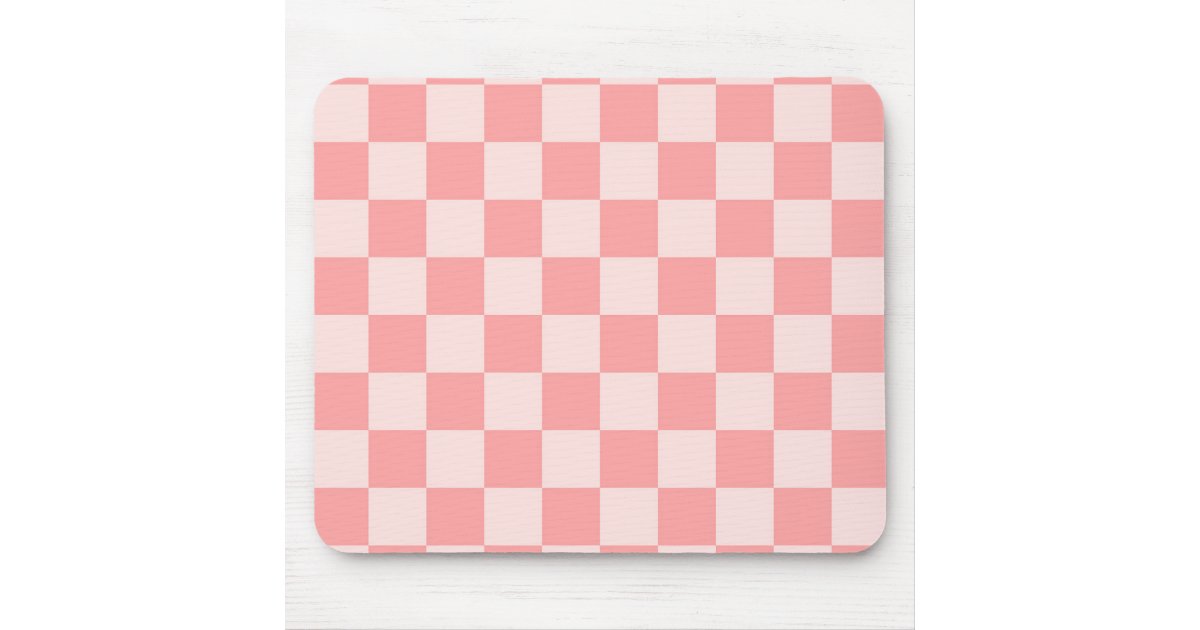 Pink Checkerboard Mouse Pad | Zazzle
