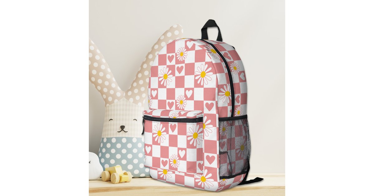 Pink Checkered Backpack | Zazzle