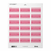 Pink Checkered Design Kitchen Label | Zazzle