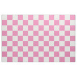 Retro Pink Gingham Checkered Pattern Background Fabric | Zazzle