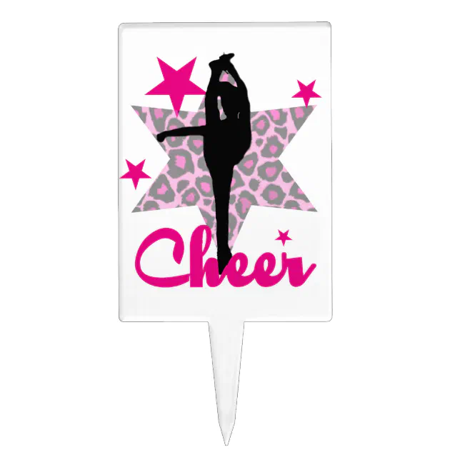 Pink Cheerleader Cake Topper | Zazzle