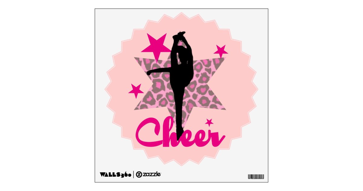 Pink Cheerleader Wall Sticker | Zazzle