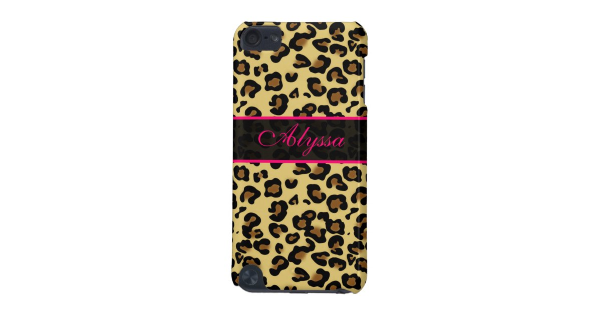 Pink Cheetah Print Personalized Phone Case | Zazzle