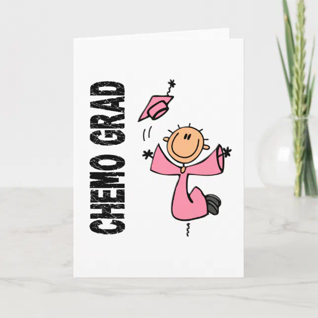 Pink CHEMO GRAD 1 (Breast Cancer) Card | Zazzle