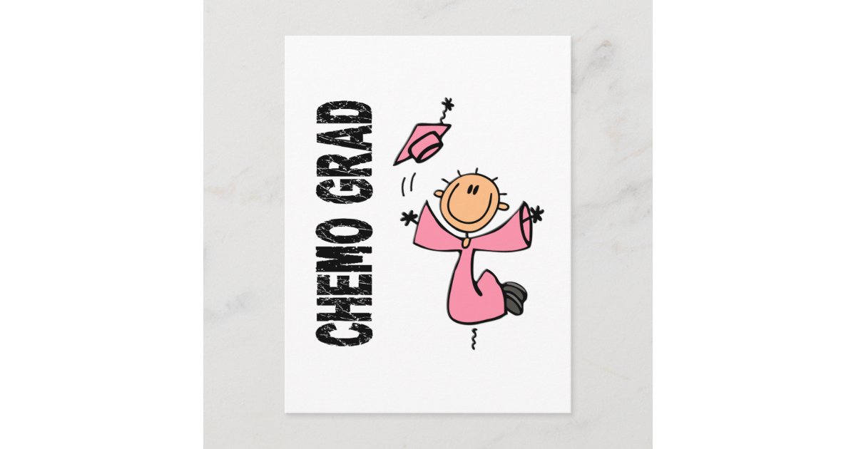 Pink CHEMO GRAD 1 (Breast Cancer) Postcard | Zazzle