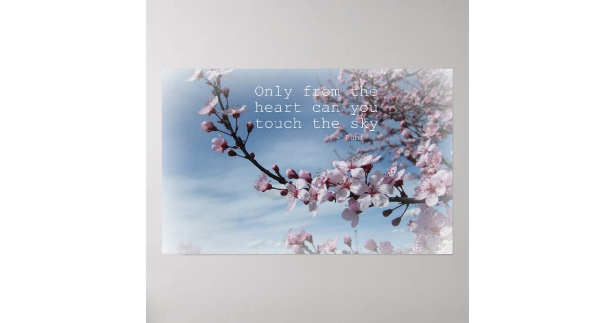 Pink Cherry Blossom Flowering Tree Poster | Zazzle
