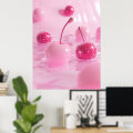 Pink Cherry Coquette Poster | Zazzle