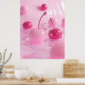 Pink Cherry Coquette Poster | Zazzle