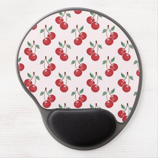 Pink Cherry Pattern Gel Mouse Pad | Zazzle.com