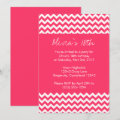 Pink Chevron Birthday Invitation | Zazzle