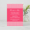 Pink Chevron Birthday Invitation | Zazzle
