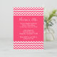 Pink Chevron Birthday Invitation | Zazzle