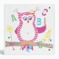 Pink chevron owl substitute teacher binder | Zazzle