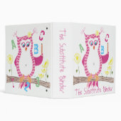 Pink chevron owl substitute teacher binder | Zazzle