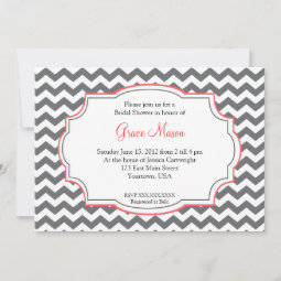 Pink Chevron Shower Invitation | Zazzle