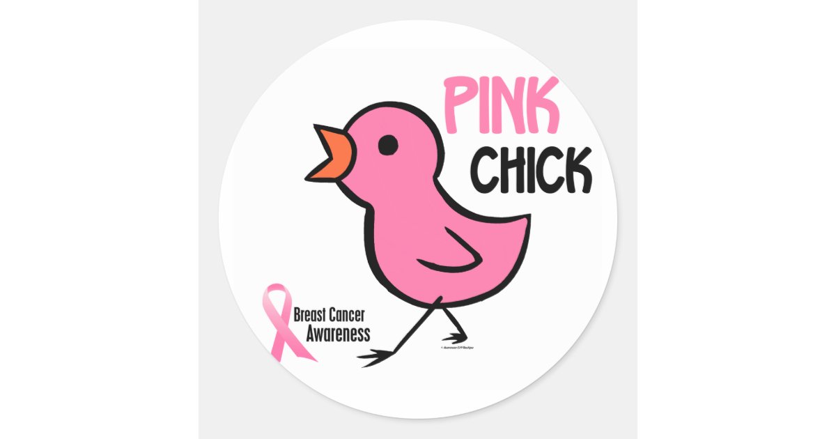 Pink Chick 2 Classic Round Sticker | Zazzle