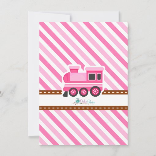Pink Choo Choo Train Thank You Notes | Zazzle