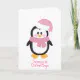 Pink Christmas Penguin Season's Greetings Card | Zazzle