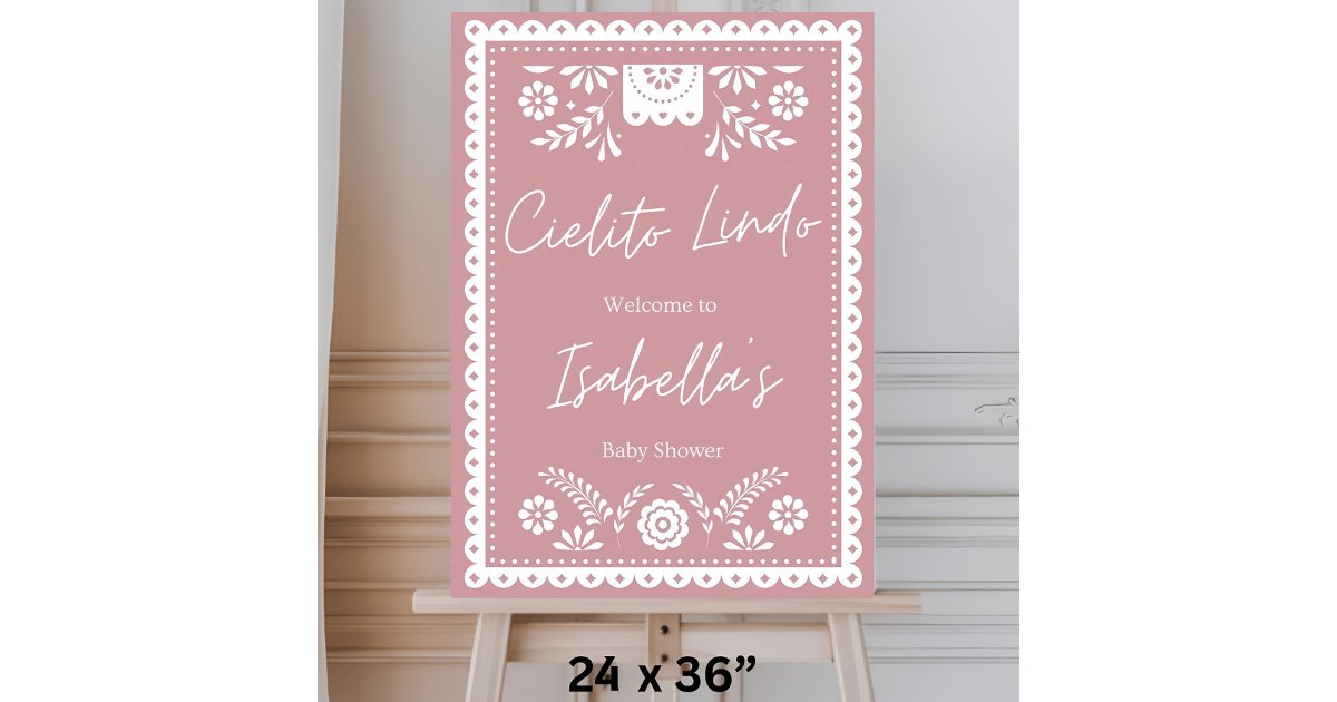 Pink Cielito lindo sign cielito lindo baby shower | Zazzle