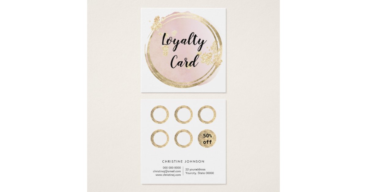 pink circle design loyalty card | Zazzle