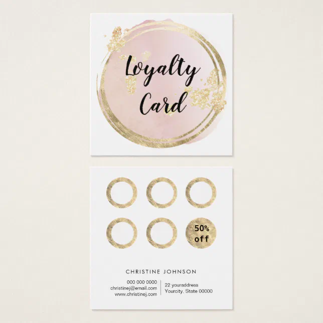 pink circle design loyalty card | Zazzle