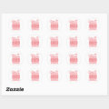 Pink Class of Graduation Classic Round Sticker | Zazzle