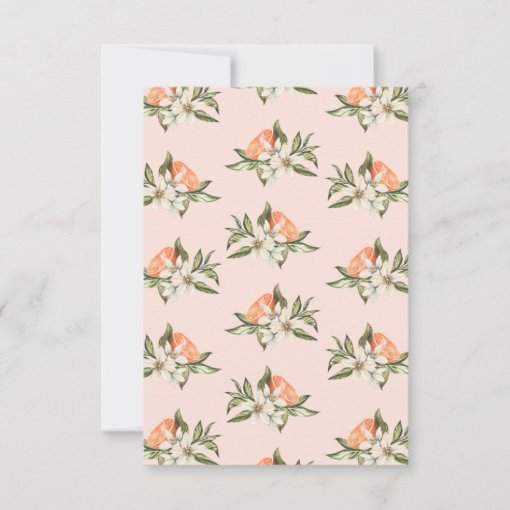 Pink Clementine Little Cutie Baby Shower Menu Invitation | Zazzle