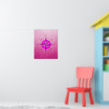 Pink Compass Rose Poster | Zazzle