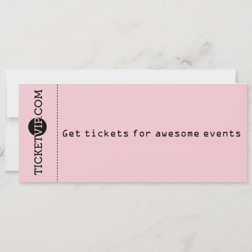 Pink Concert Ticket Party Invitation | Zazzle