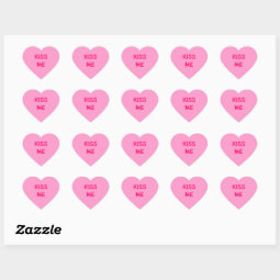 Pink Conversation Heart Sticker | Zazzle