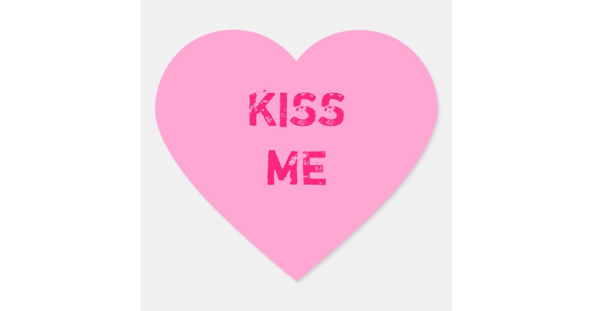 Pink Conversation Heart Sticker | Zazzle