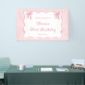 Pink Coquette Bow Birthday Party Welcome Banner | Zazzle