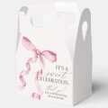 Pink Coquette Bow Girl Birthday Party Gift Favor Boxes | Zazzle