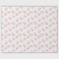 Pink Cottage Rose with Bow Coquette Wrapping Paper | Zazzle