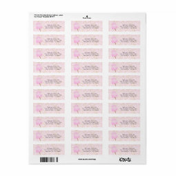 Pink Cotton Candy & Gold Confetti Birthday Party Label | Zazzle