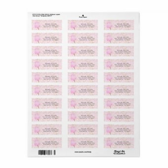 Pink Cotton Candy & Gold Confetti Birthday Party Label | Zazzle