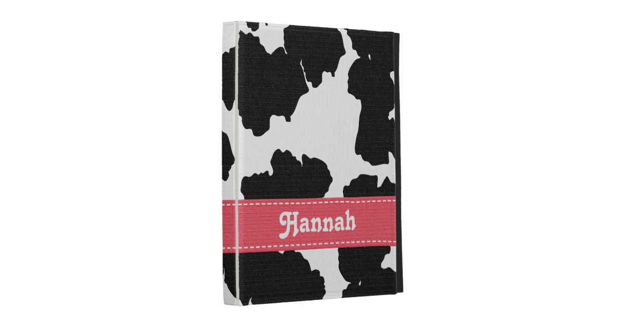 Pink Cow Print iPad Folio Case Cover | Zazzle