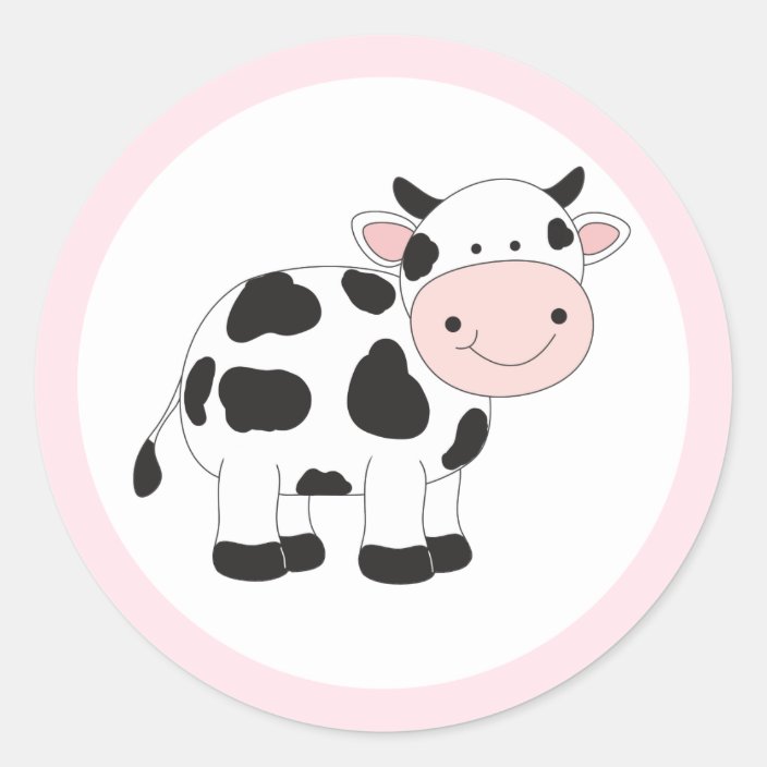 Pink Cow Stickers | Zazzle.com