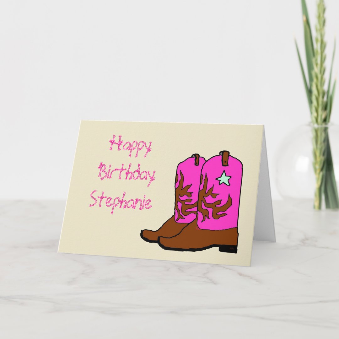 Pink Cowgirl Birthday Cards | Zazzle
