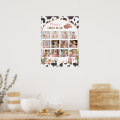 Pink Cowgirl Western First Year Photo Milestone Poster | Zazzle