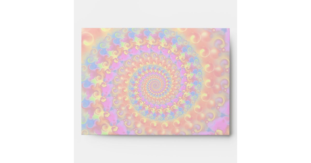 Pink Crazy Fractal Envelope | Zazzle