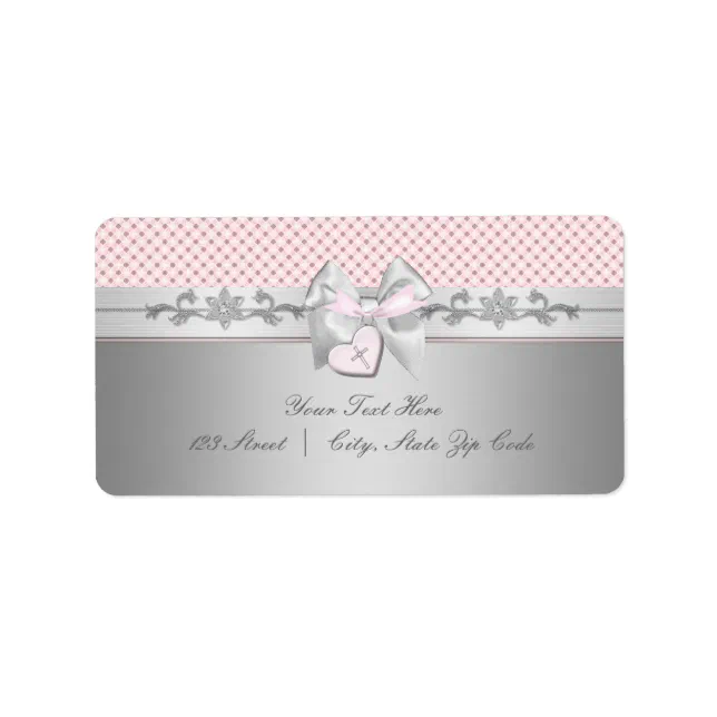 Pink Cross Address Labels | Zazzle