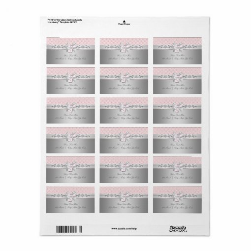 Pink Cross Address Labels | Zazzle