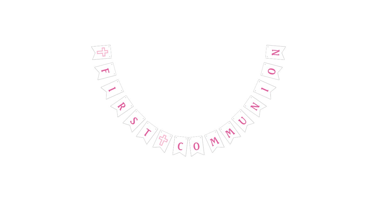 Pink Cross First Communion Banner | Zazzle