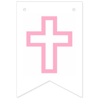 Pink Cross First Communion Banner | Zazzle