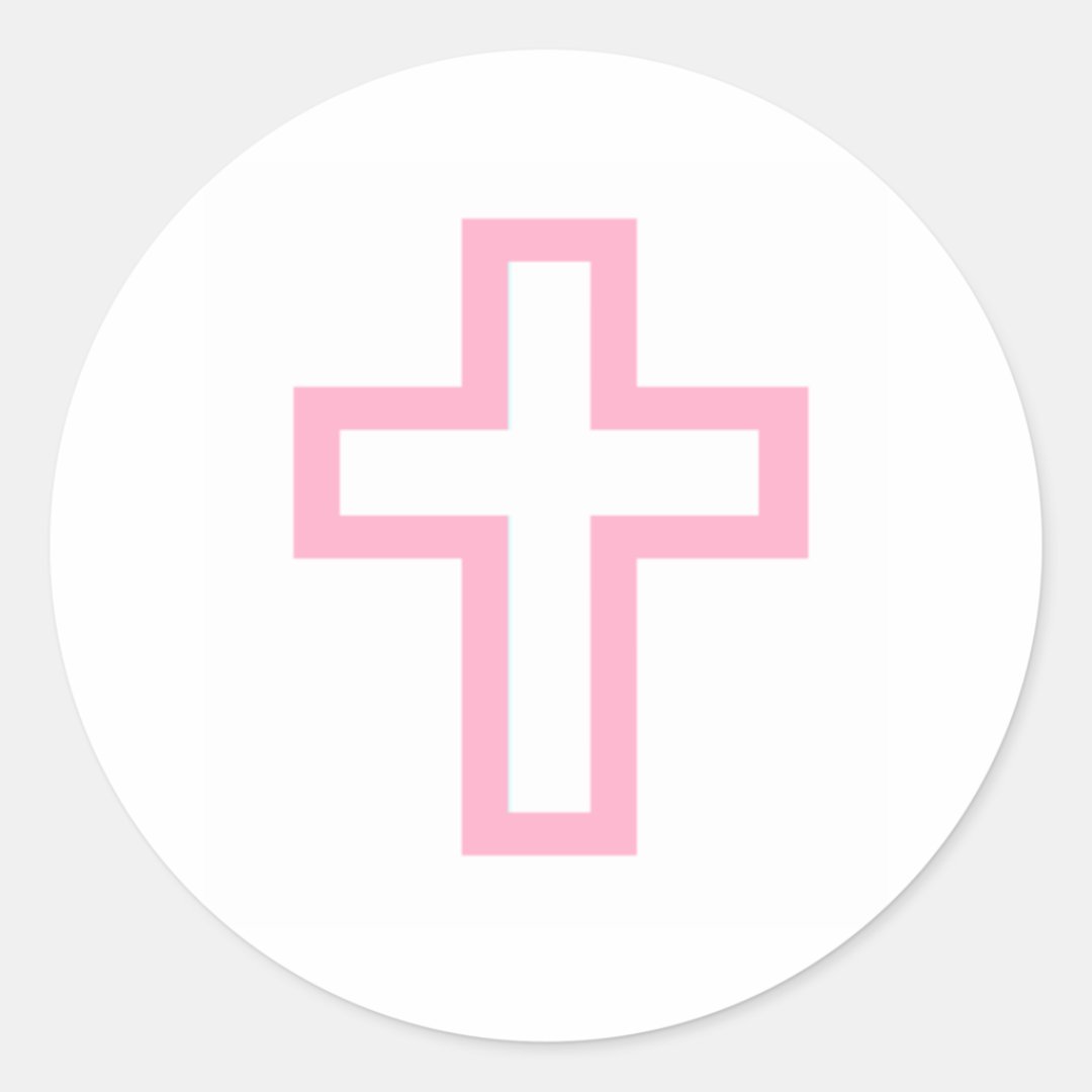"Pink Cross" Stickers | Zazzle