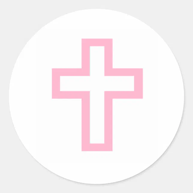 "Pink Cross" Stickers | Zazzle