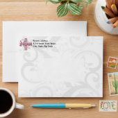 Pink Cross/Swirl Nurse Envelope | Zazzle