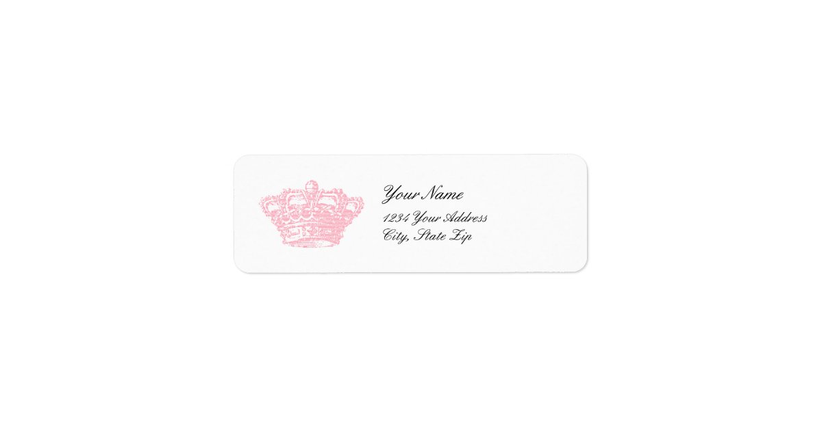 Pink Crown Label | Zazzle