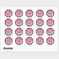 Pink Cupcake Birthday Sticker - White Polka Dot | Zazzle